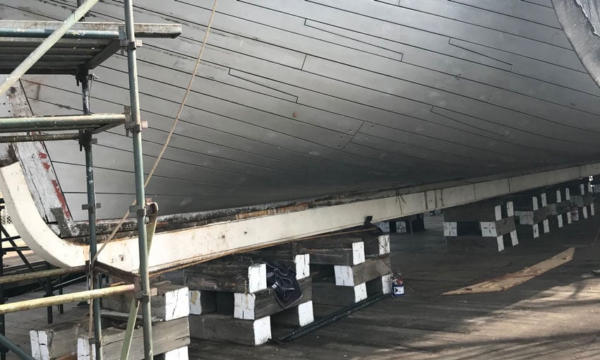 Industry lends a hand with the restoration of tall ship Alma Doepel