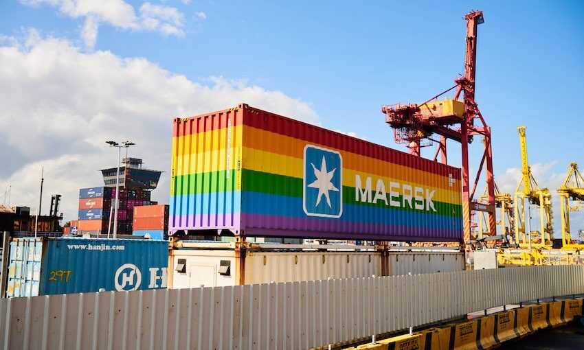 Patrick welcomes Maersk's rainbow container